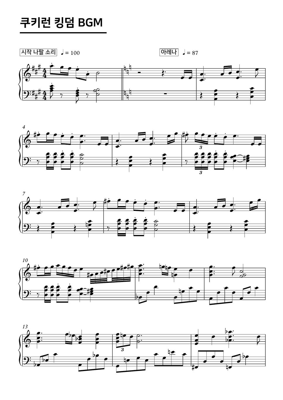 CookieRun Kingdom OST - BGM Collection Vol.2 (쿠키런 킹덤) Sheets by SweetPiano