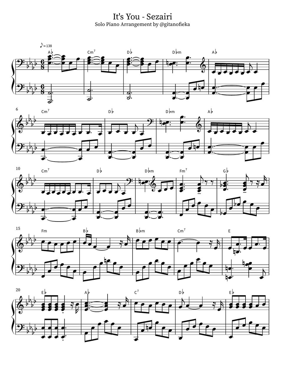 SEZAIRI - IT'S YOU Sheet