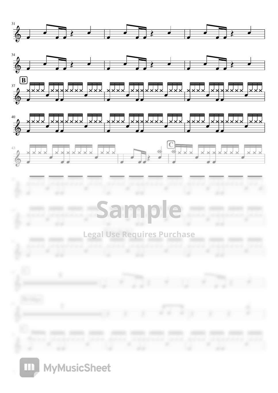 Taylor Swift - Anti-Hero (For Drumming) Sheet Music by 썽이