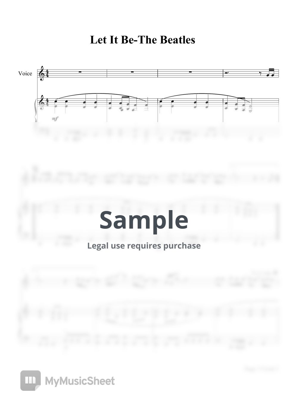 The Beatles - Let It Be (The Beatles) Sheets by Yilun