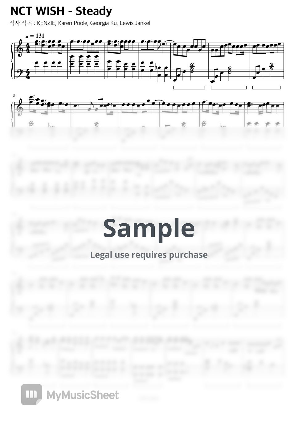 NCT WISH - Steady Sheets by bvibvi piano