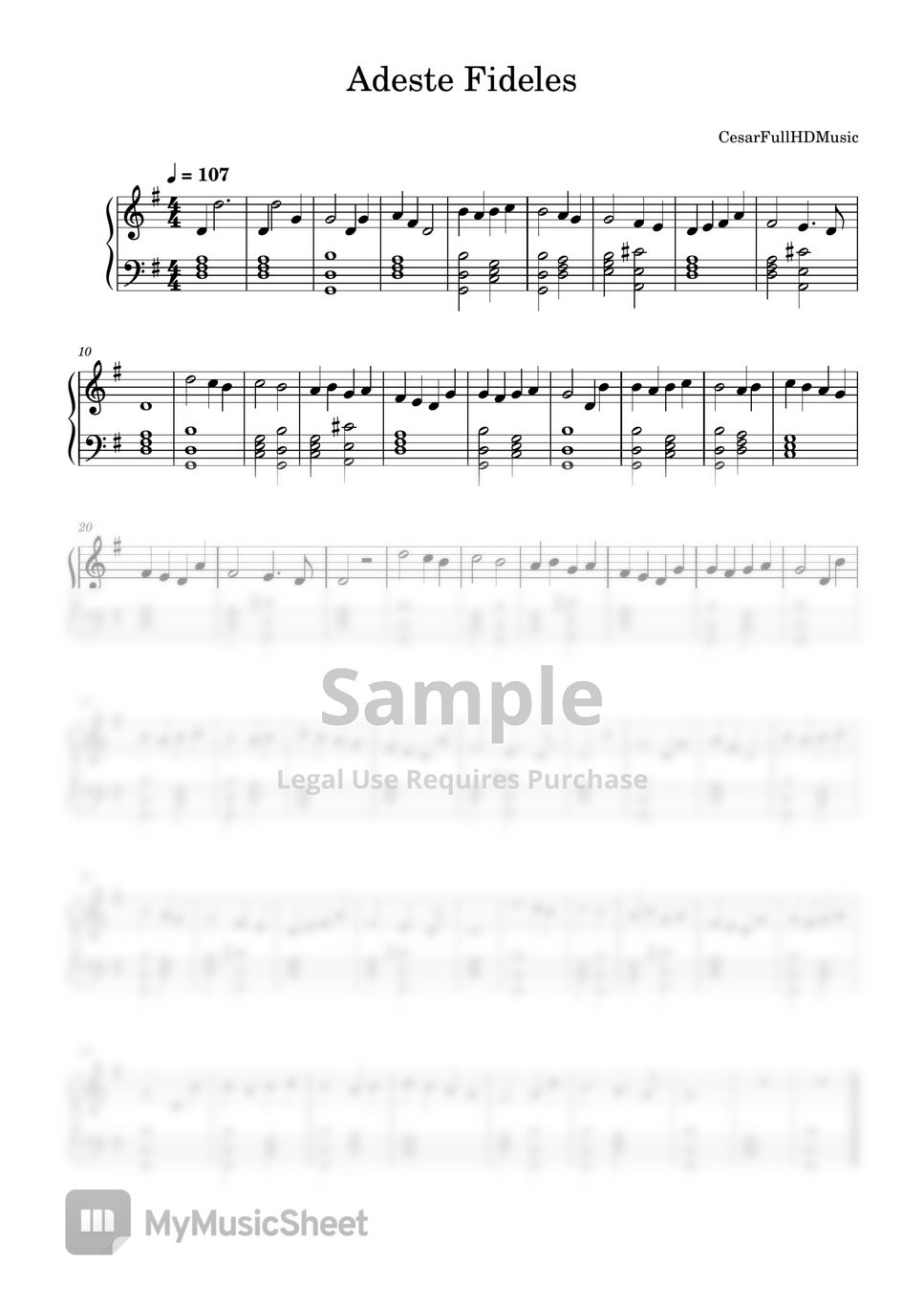 Adeste Fideles Sheet Music