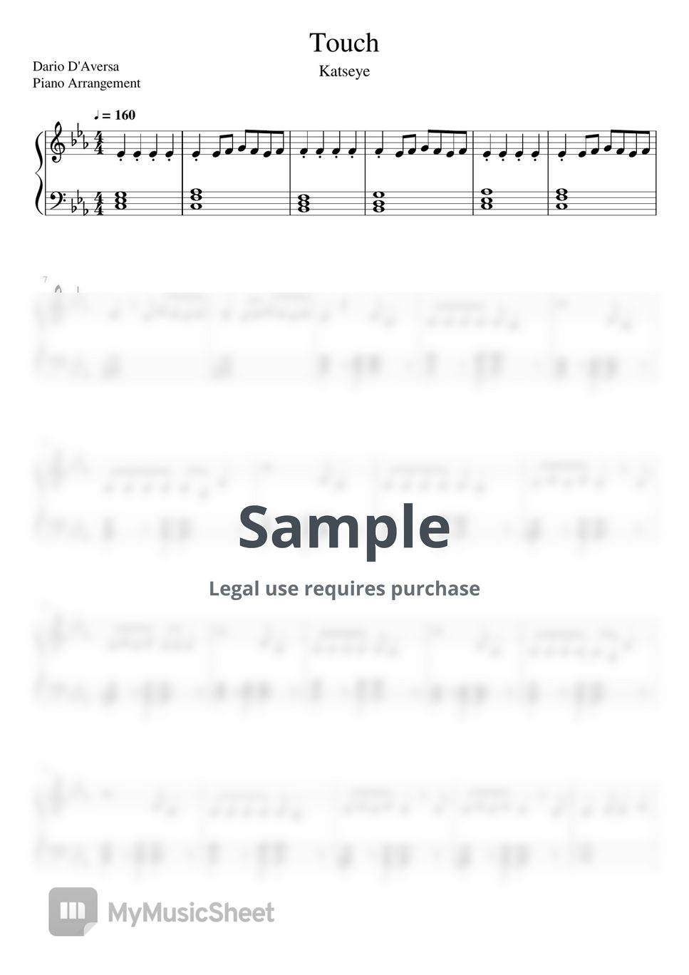 Katseye - Touch Sheet Music by Dario D'Aversa