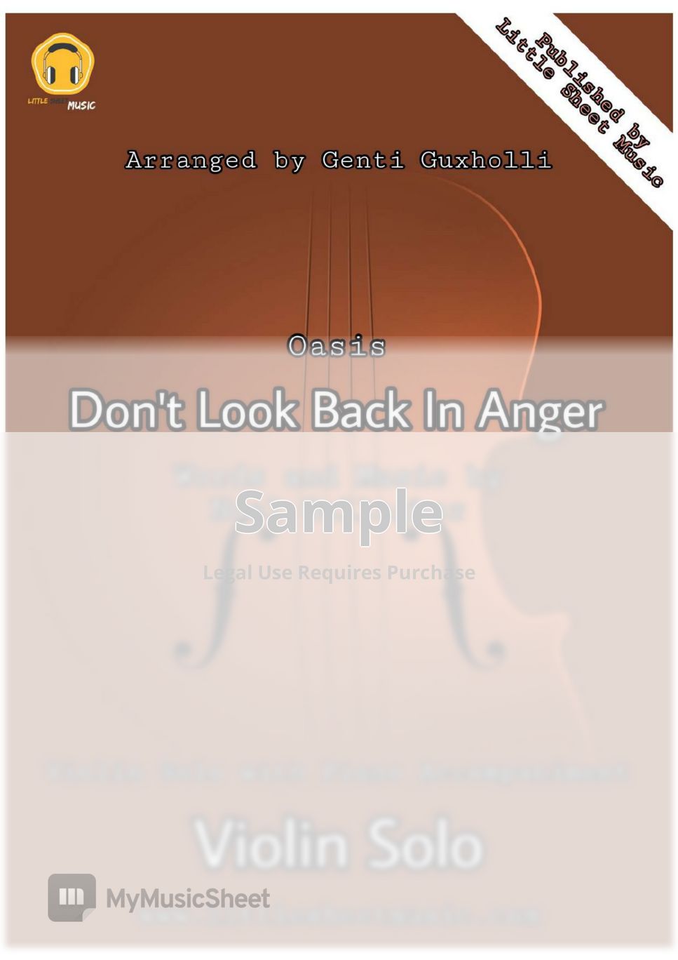 Oasis - Don't Look Back In Anger (Violin Solo with Piano Accompaniment ...