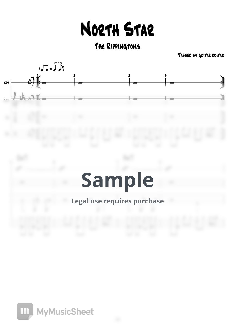 The Rippingtons - North Star (TAB Sheet Music) แผ่น by guitar kuitar