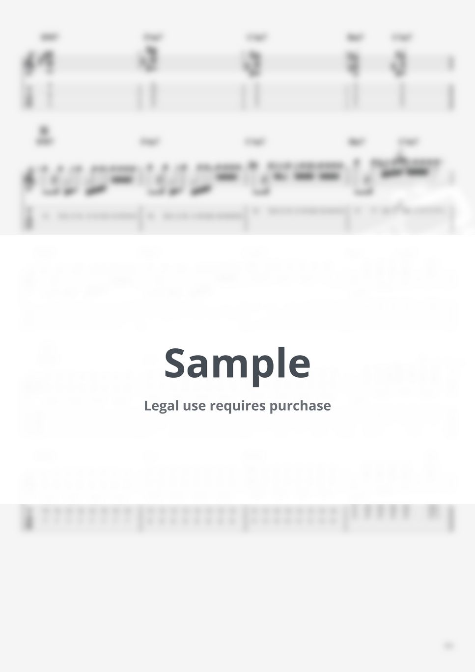 Lacuna(라쿠나) - ‘Far Away’ (guitar cover) TAB+1 Staff by jeyoung yu