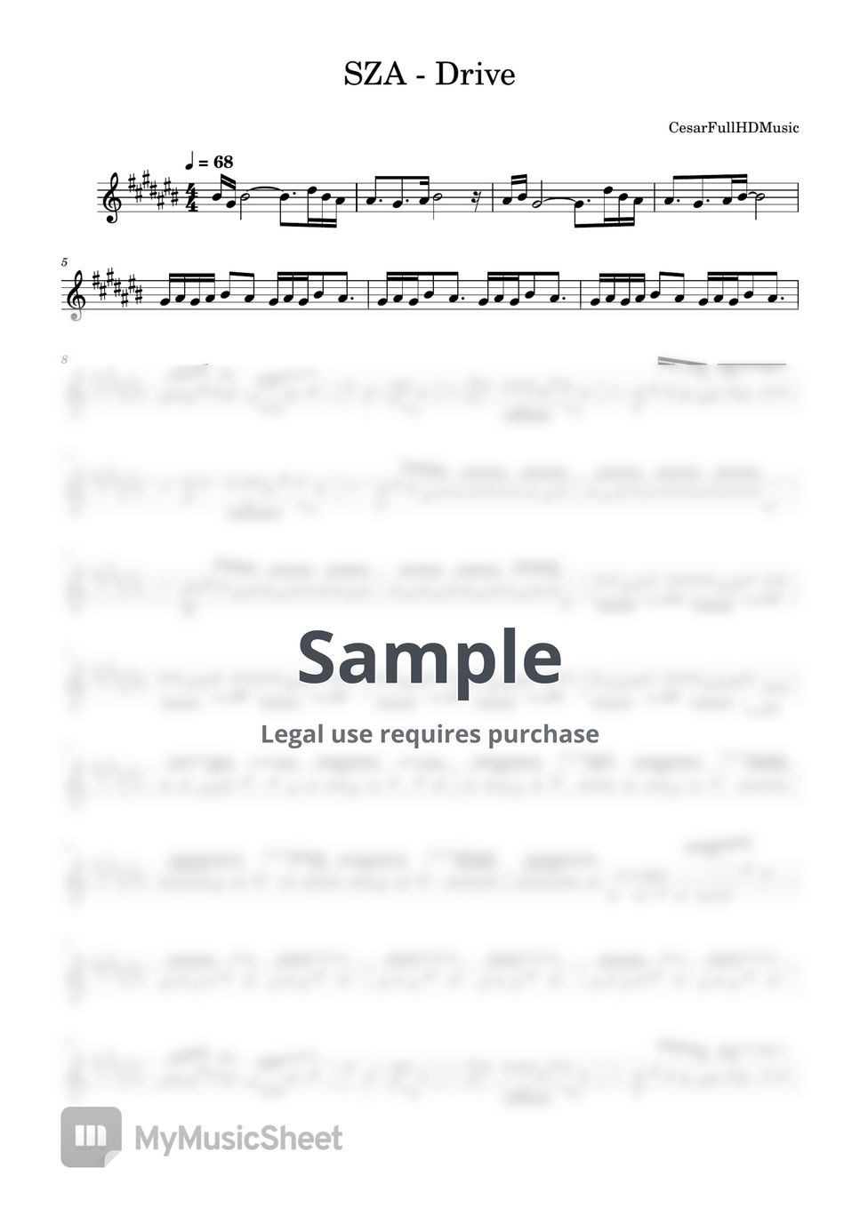 SZA - Drive Sheets