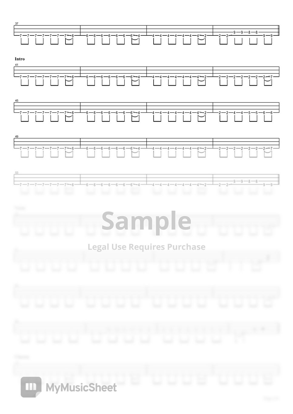 JimmyThumbP ft. Hatsune Miku - Calc. (Bass TAB) Sheets by Muya