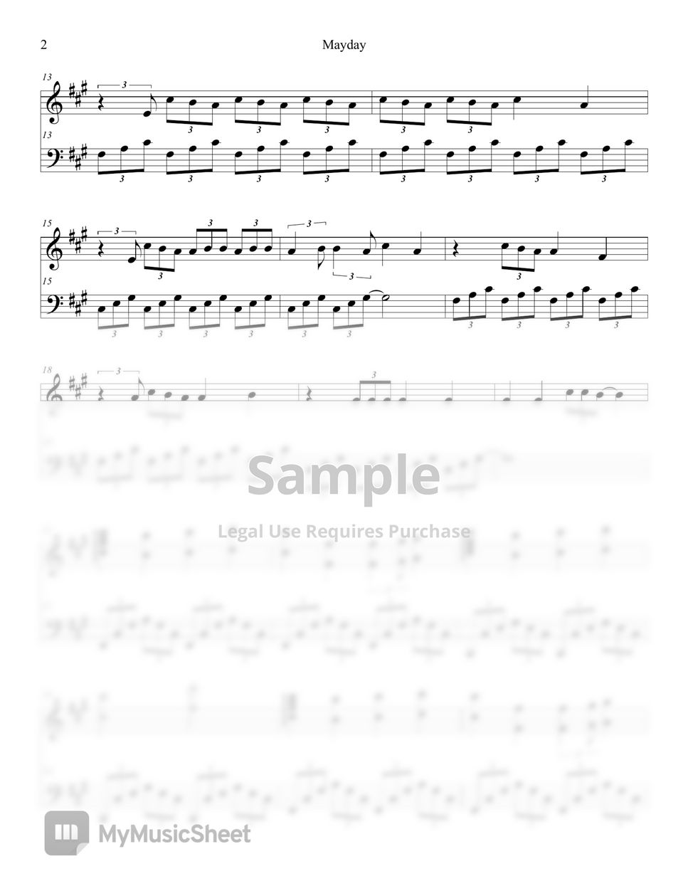 VICTON - Mayday Sheet by Lunar Piano