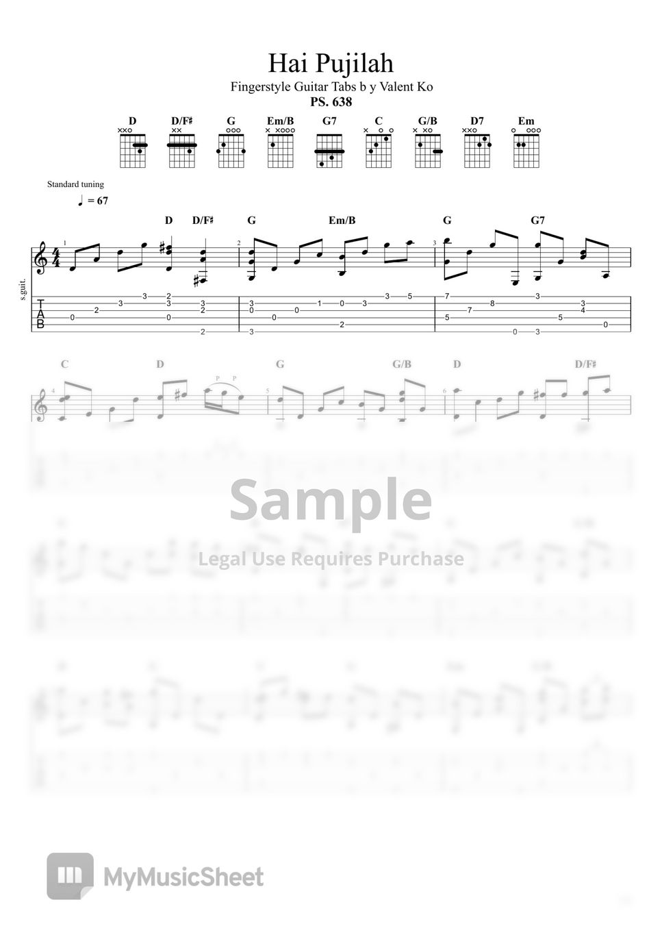 Puji Syukur - Hai Pujilah Sheets by Valent Ko