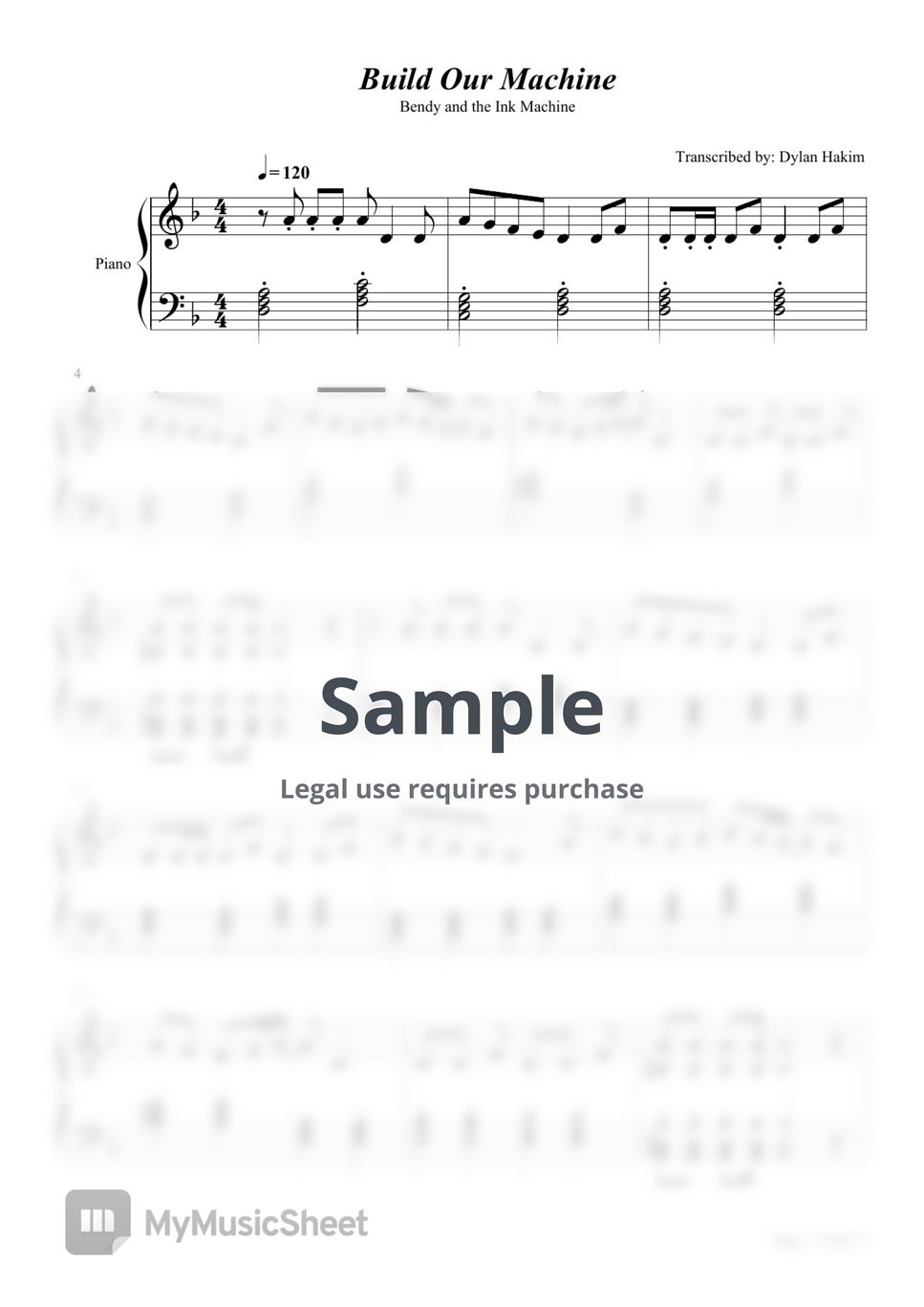 DAGames - Build Our Machine (班迪与墨水机-Bendy and the Ink Machine) Sheet ...