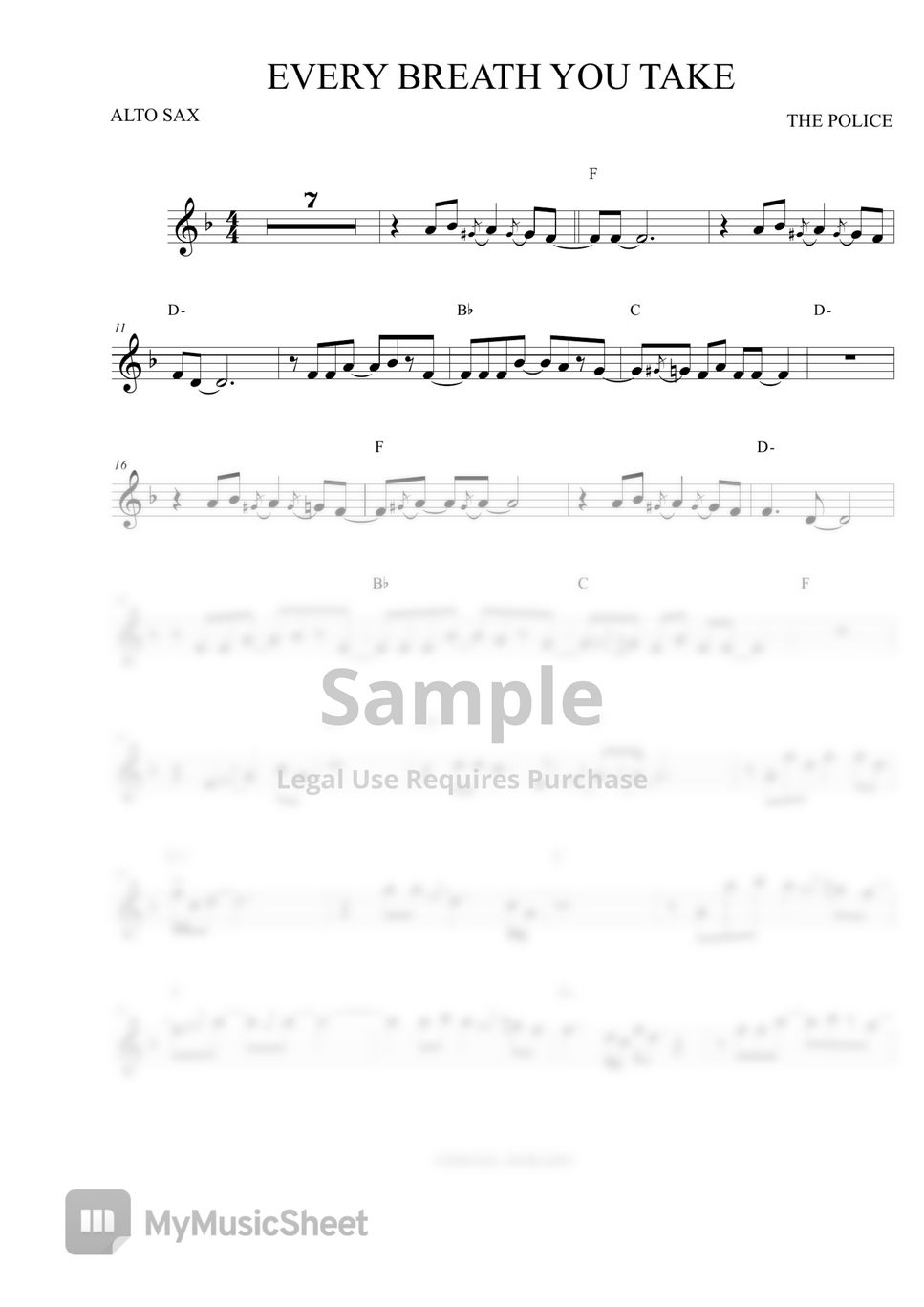 Every Breath You Take - The Police. Sting. Versión Warren Hill (Alto ...