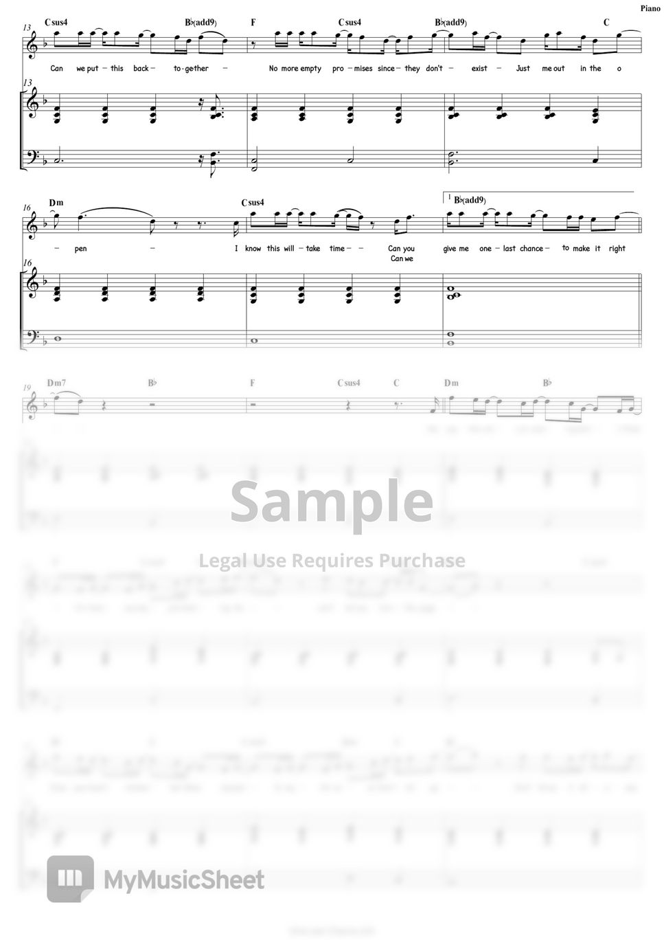 Daughtry - One Last Chance Sheets by COVER SKILLS