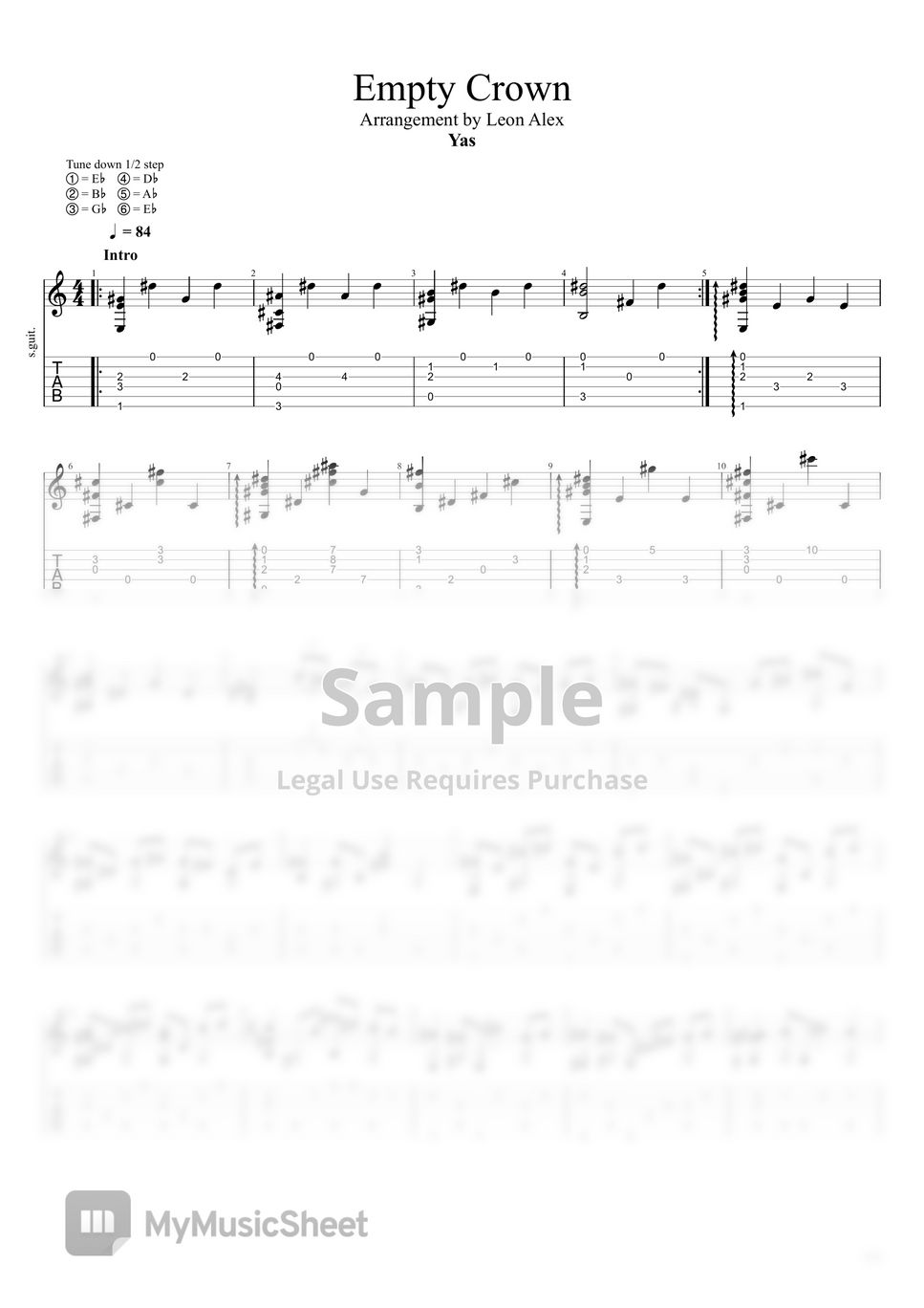 Yas - Empty Crown 악보 by Leon Alex