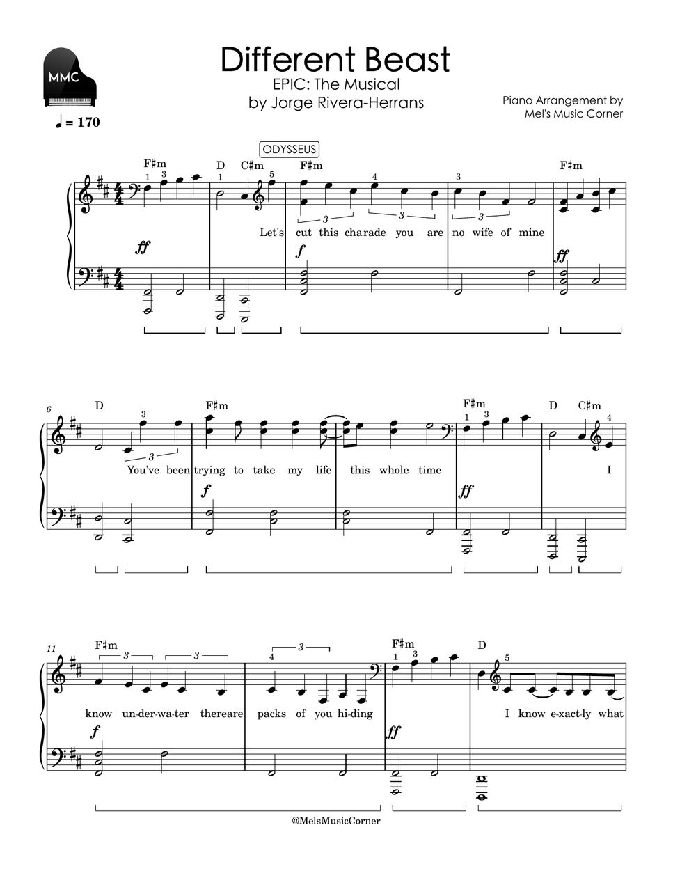 Jorge Rivera-Herrans - Different Beast - EPIC: The Musical (The Thunder ...