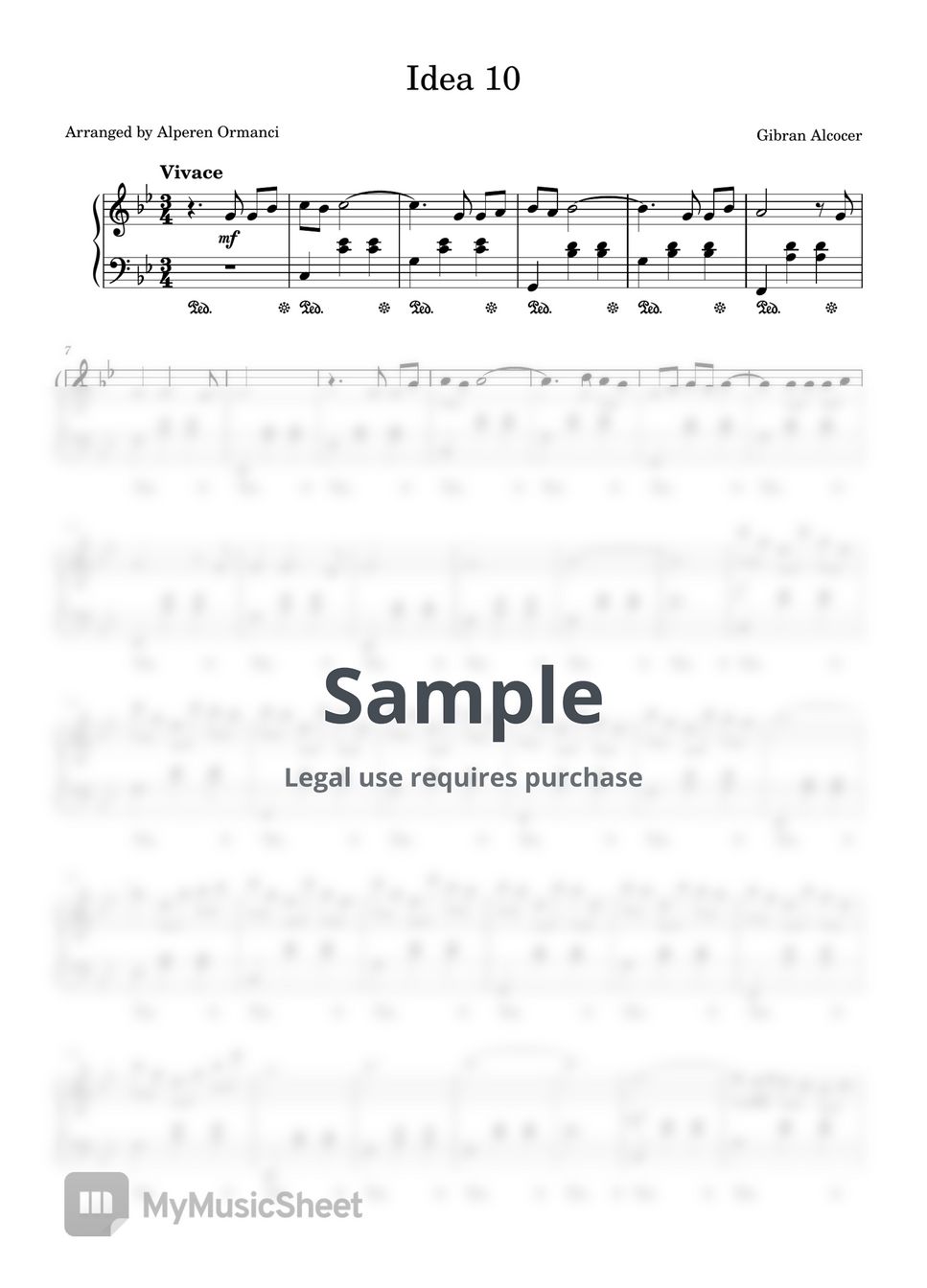 Gibran Alcocer - Idea 10 악보 by Alperen Ormanci