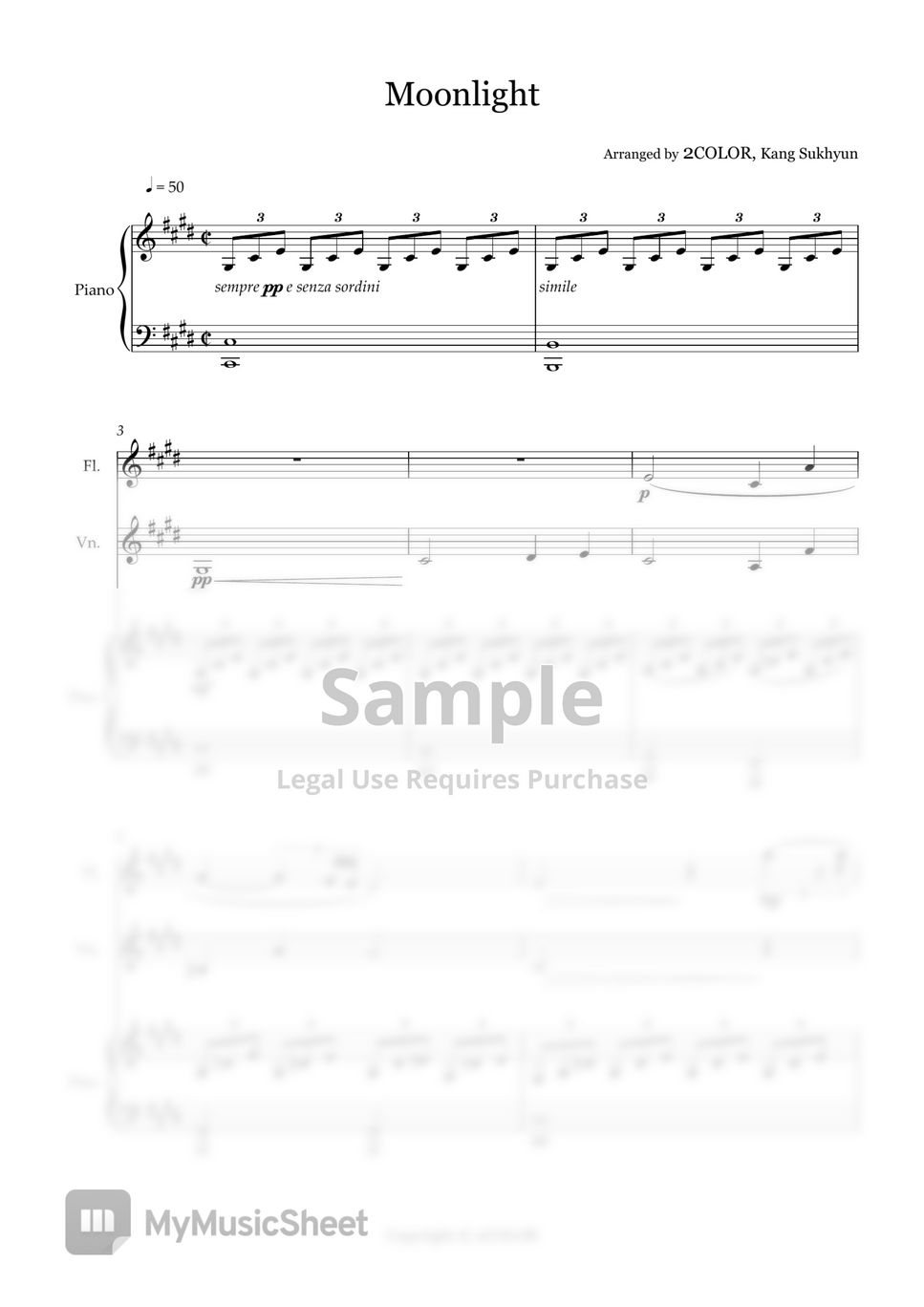 2COLOR - Moonlight Sheet Music