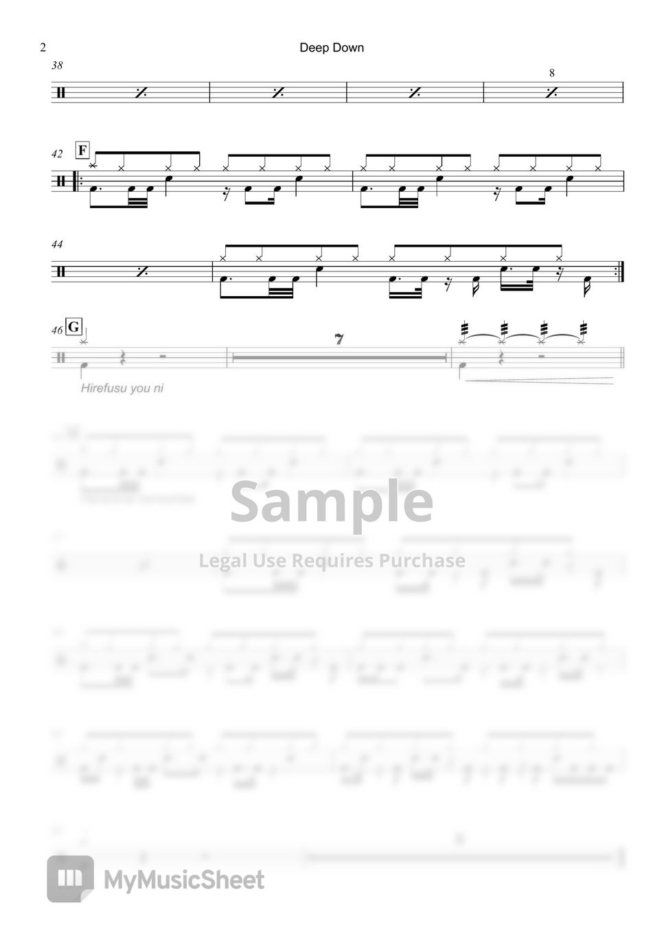 Aimer - Deep Down (Chainsaw Man ED 9) Sheets by Raymond Goh