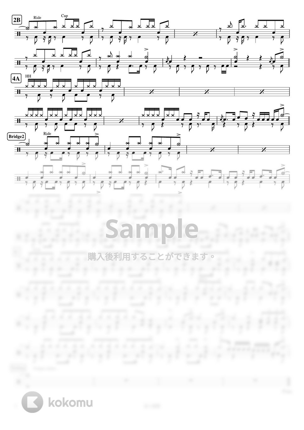 L'Arc〜en〜Ciel - 夏の憂鬱 (アルバムver.) 楽譜 by ドラムが好き! L'Arc〜en〜Ciel - 夏の憂鬱 (アルバムver.) 楽譜 by ドラムが好き!