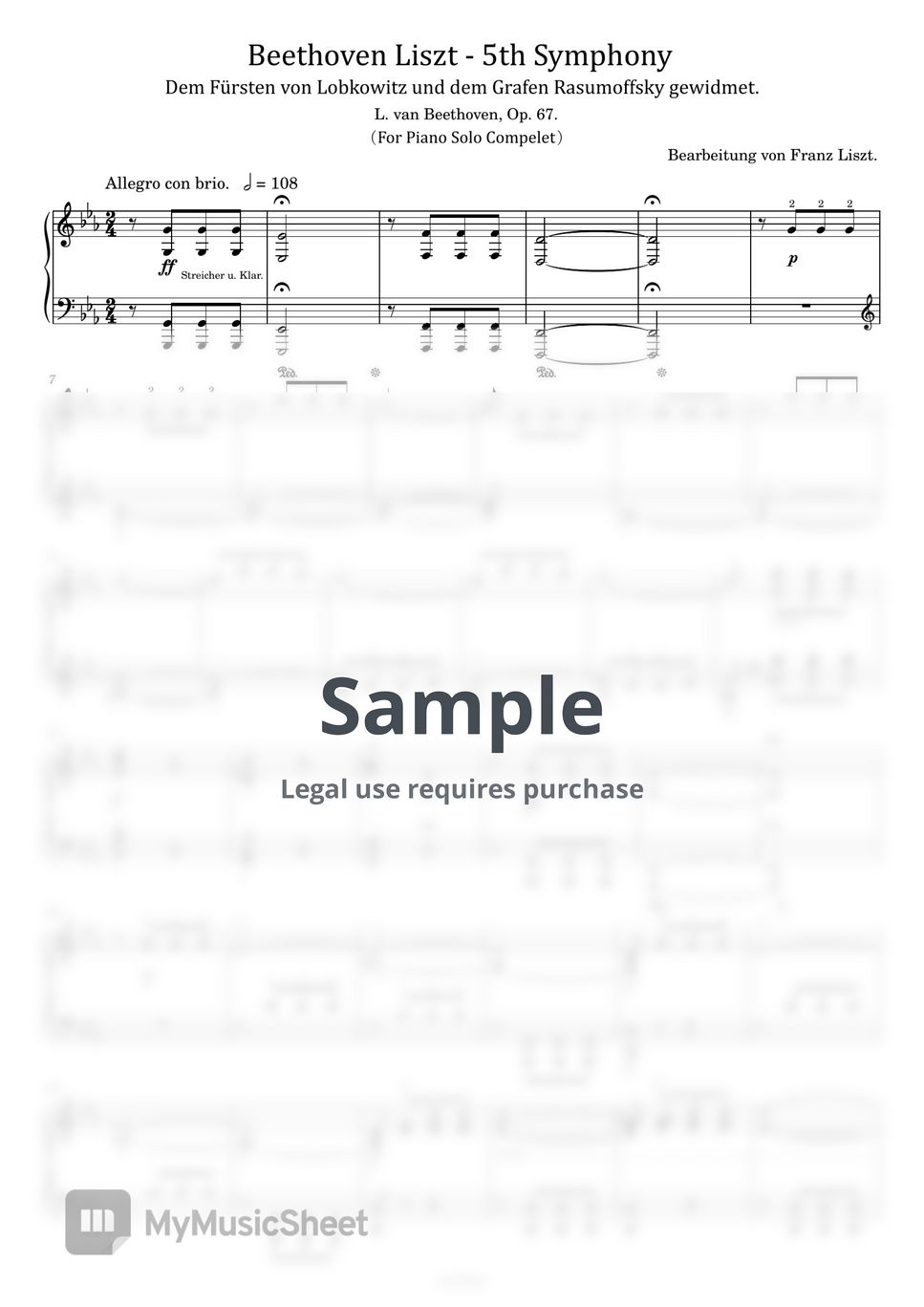 Ludwig van Beethoven/Franz Liszt - Symphony No.5 in C Minor, Op. 67 ...