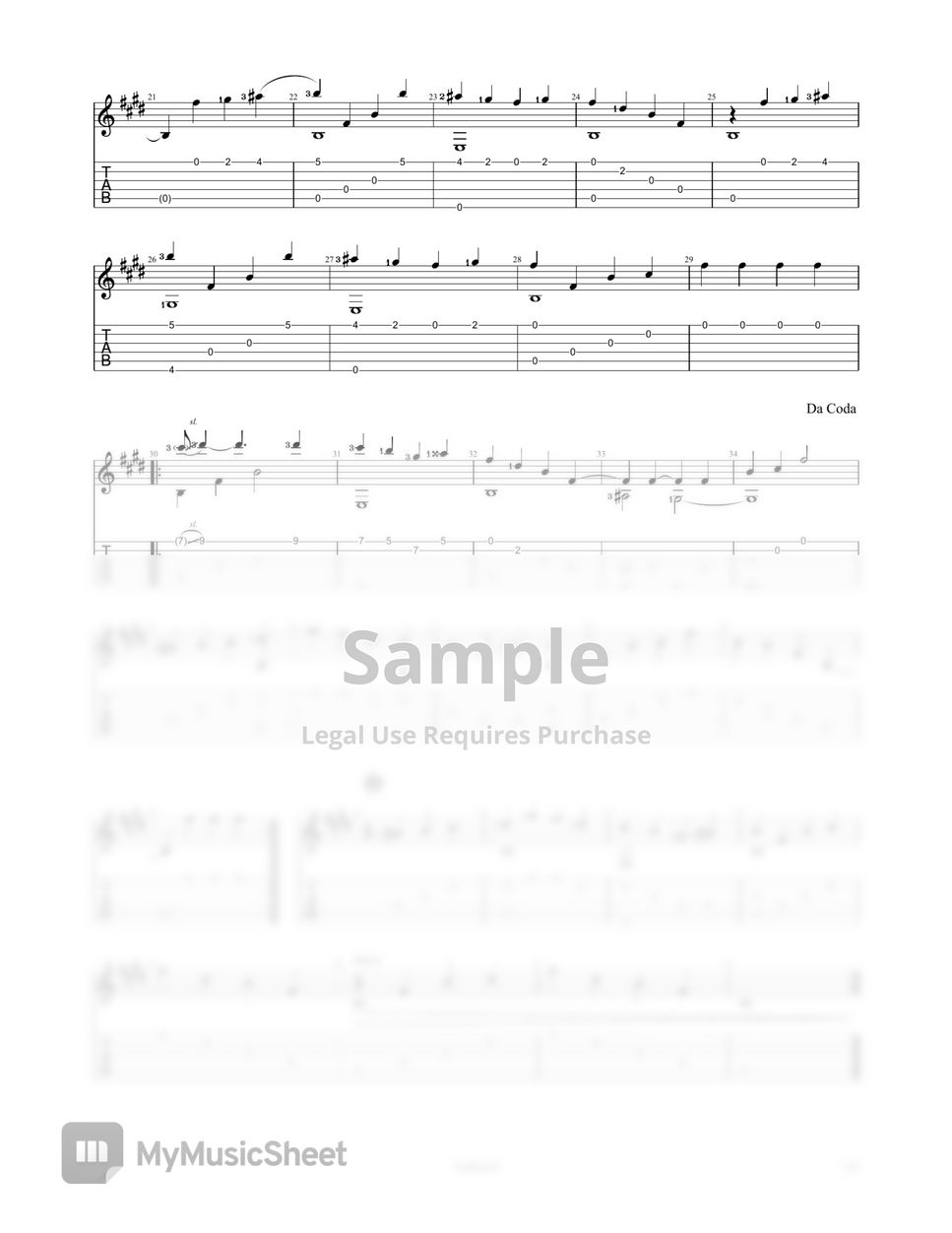 Frederick E. Weatherley - Danny Boy Acoustic for Solo Guitar (Dropped C ...