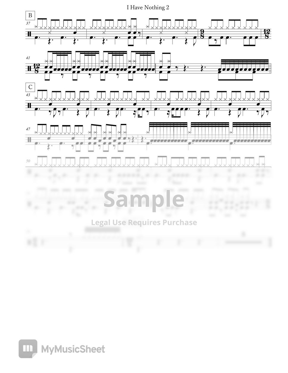 Whitney Houston - I Have Nothing 악보 by Arkadia Drums