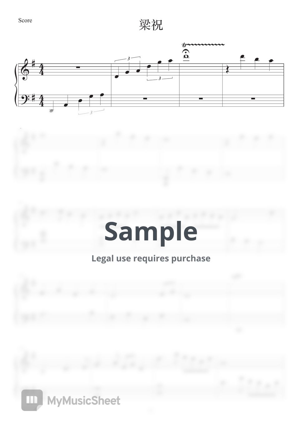 He Zhanhao & Chen Gang - Butterflies Lovers 樂譜 by Cathy Pate