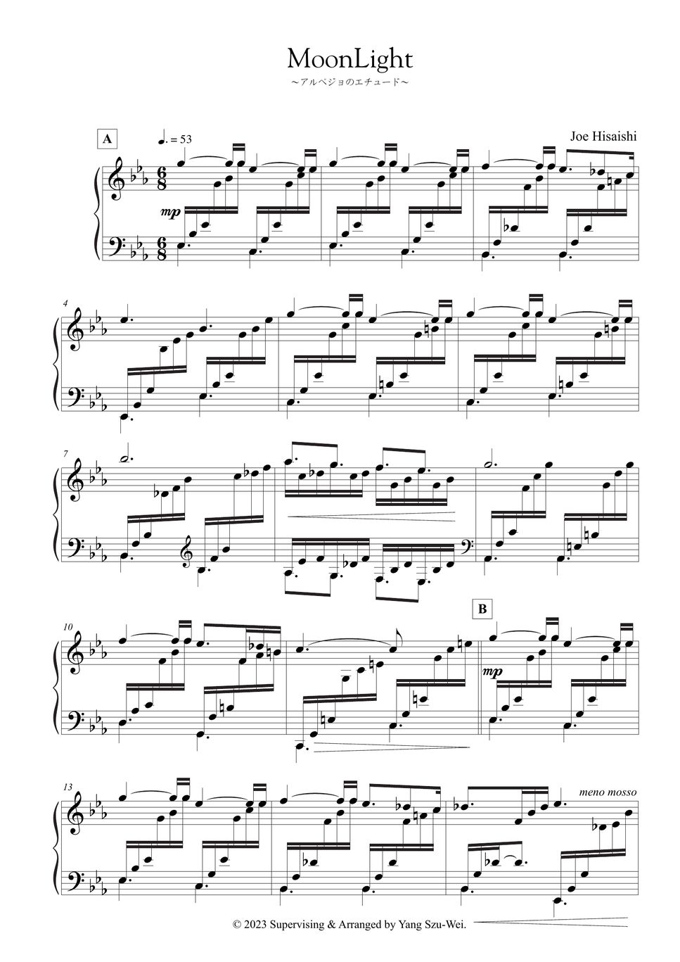 久石譲 - MoonLight (原典版) Sheets by 楊思緯