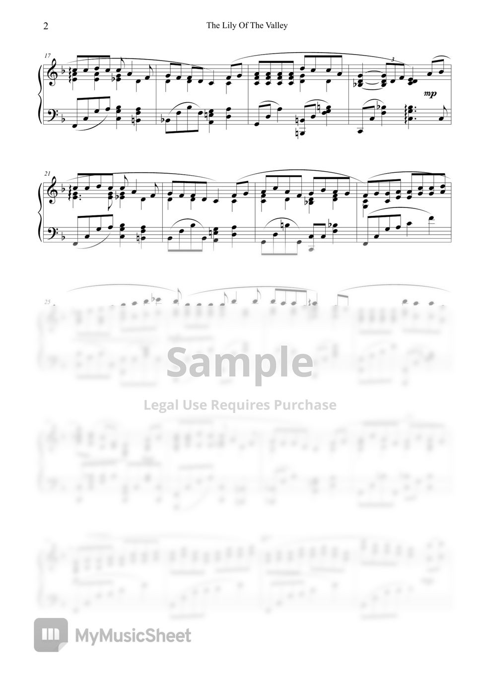 찬송가 88장 내 진정 사모하는 The Lilly Of The Valley Piano By Sora Hong Notenblatt