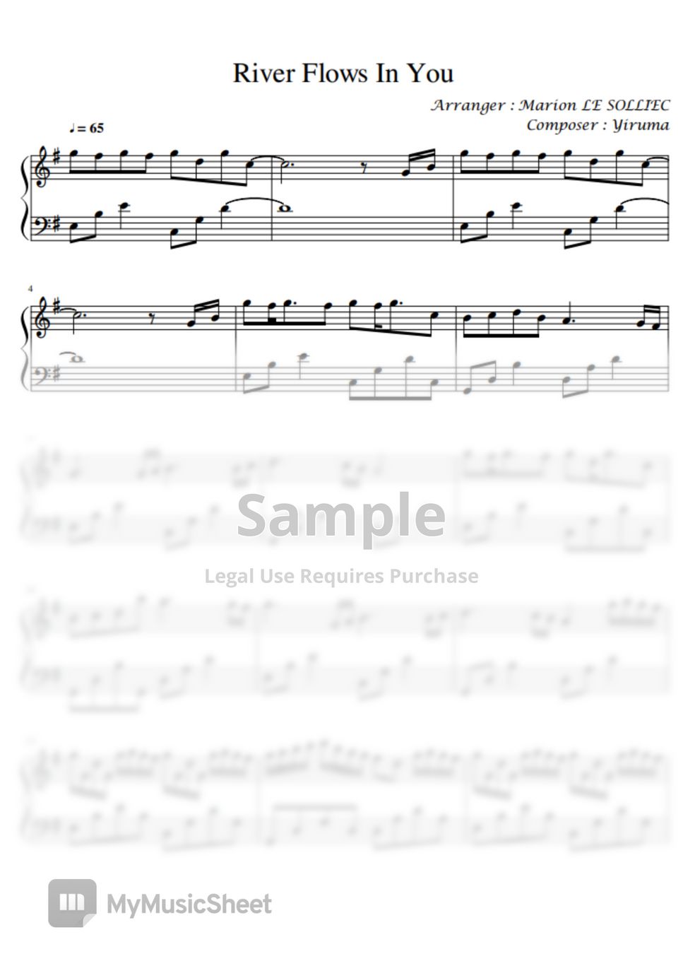 River Flows in You Partition musicale