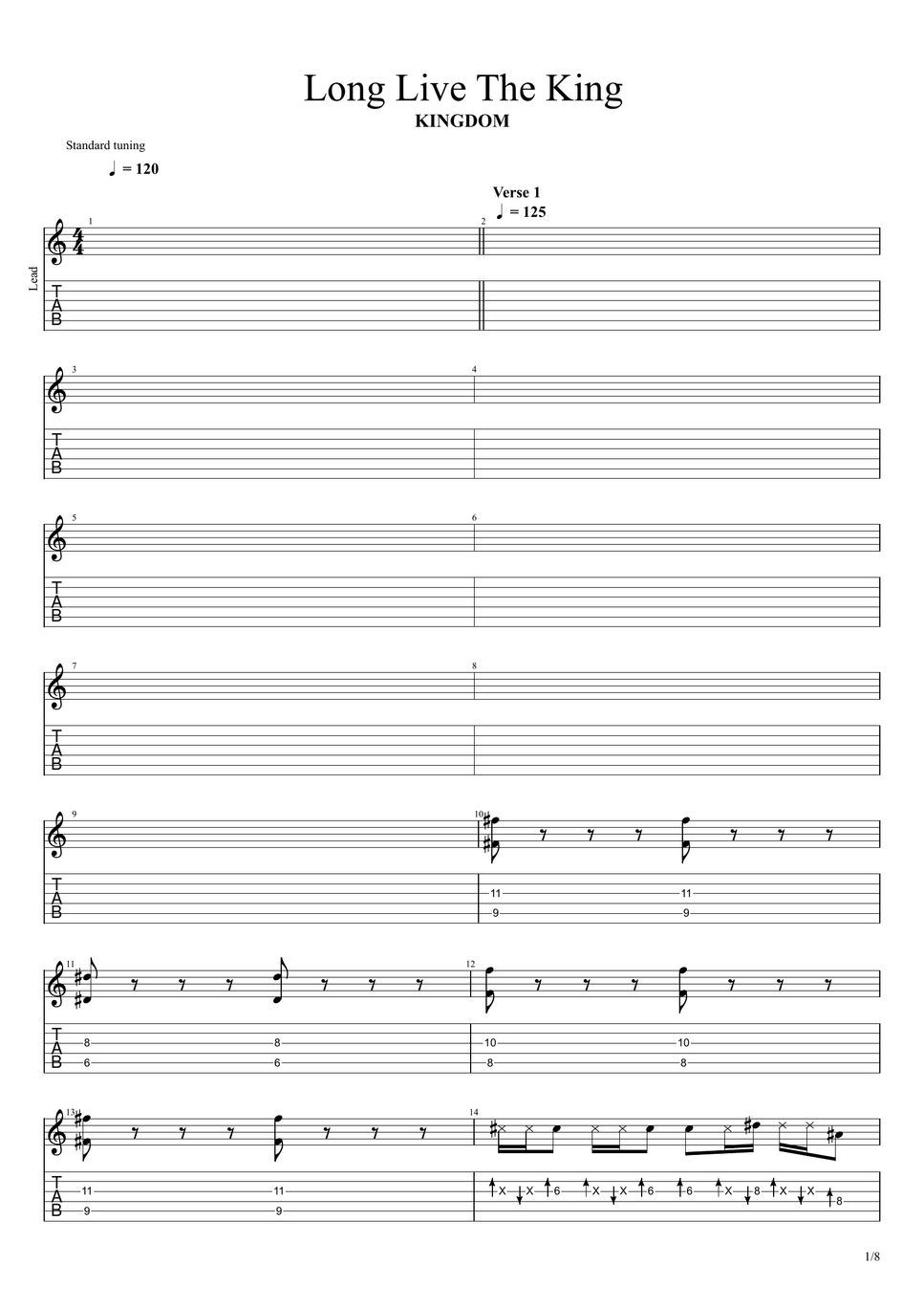 KINGDOM - Long Live The King Sheets by Rob Ethereal