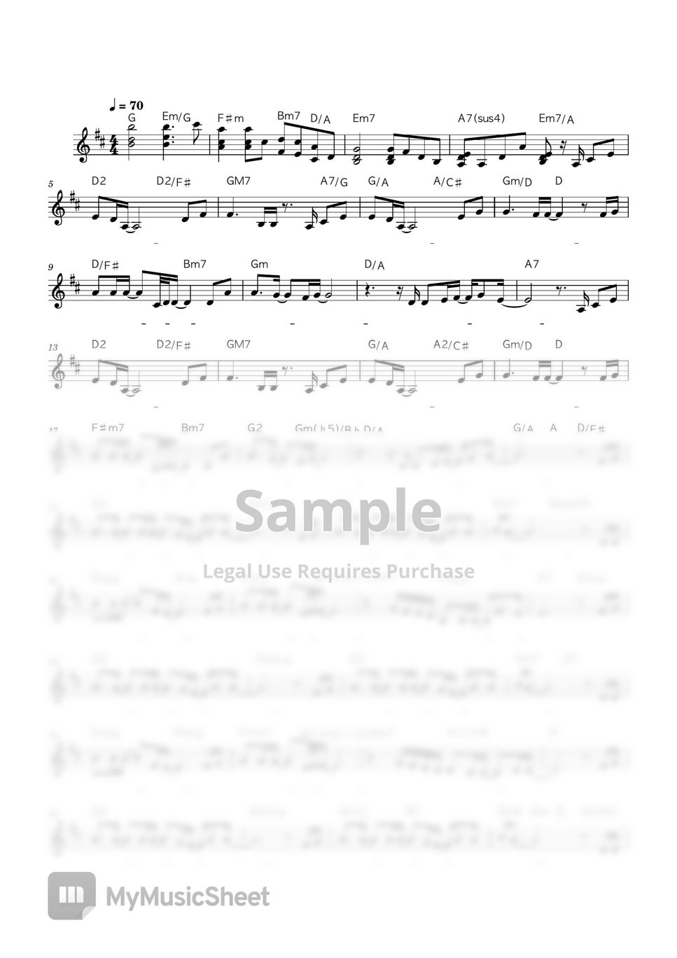 김지은 내 모습 이대로 D Key 멜로디악보 Sheets By 생명의건반