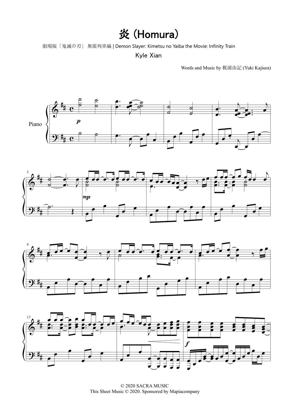 LiSA - Homura 炎 - Demon Slayer: Kimetsu no Yaiba the Movie: Infinity ...