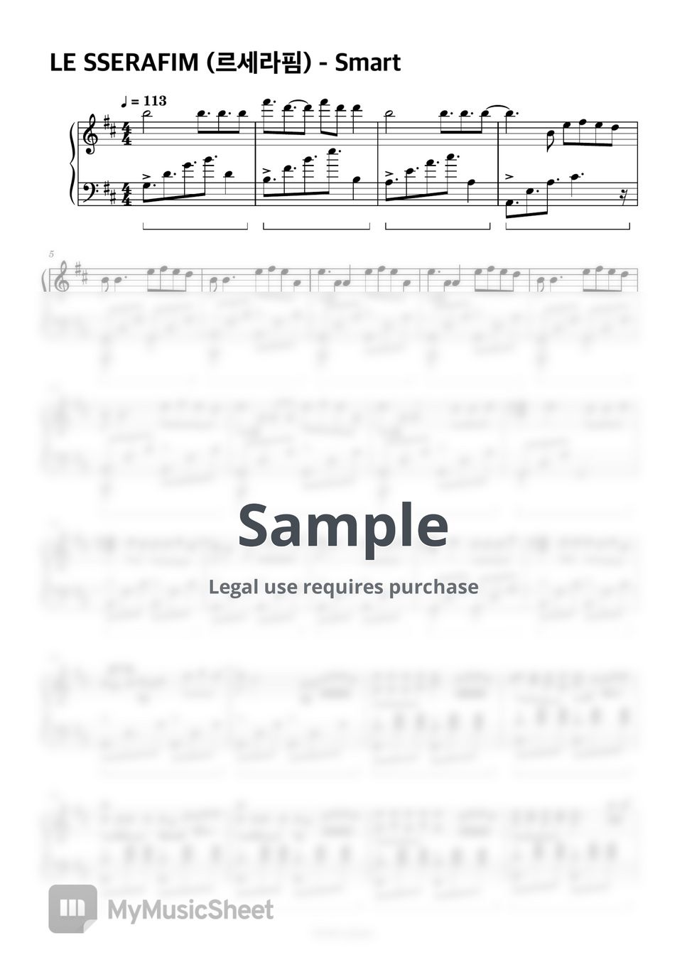 LE_SSERAFIM (르세라핌) - Smart Sheets by bvibvi piano