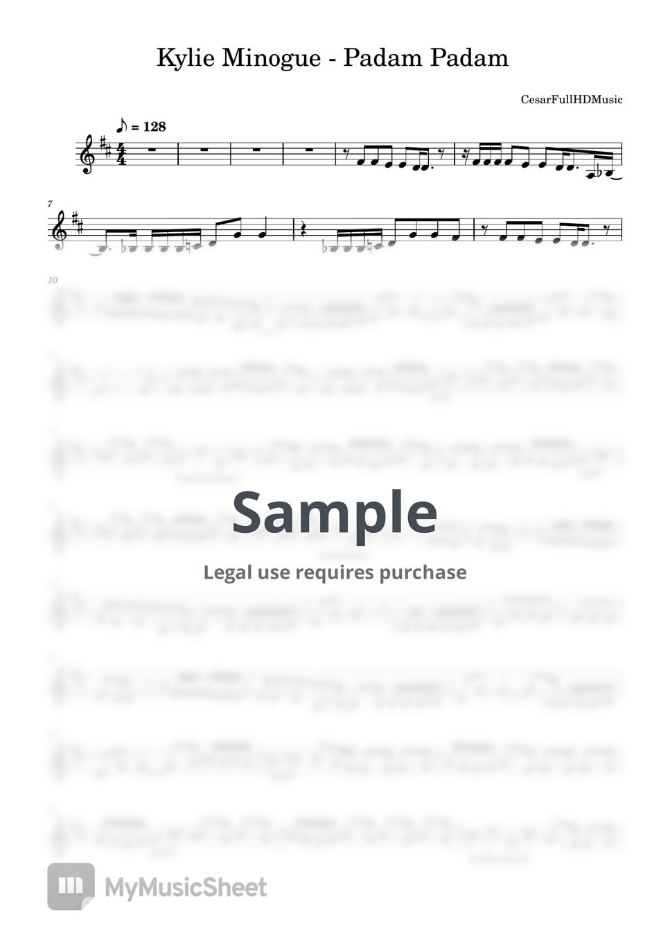 Kylie Minogue - Padam Padam Sheet Music