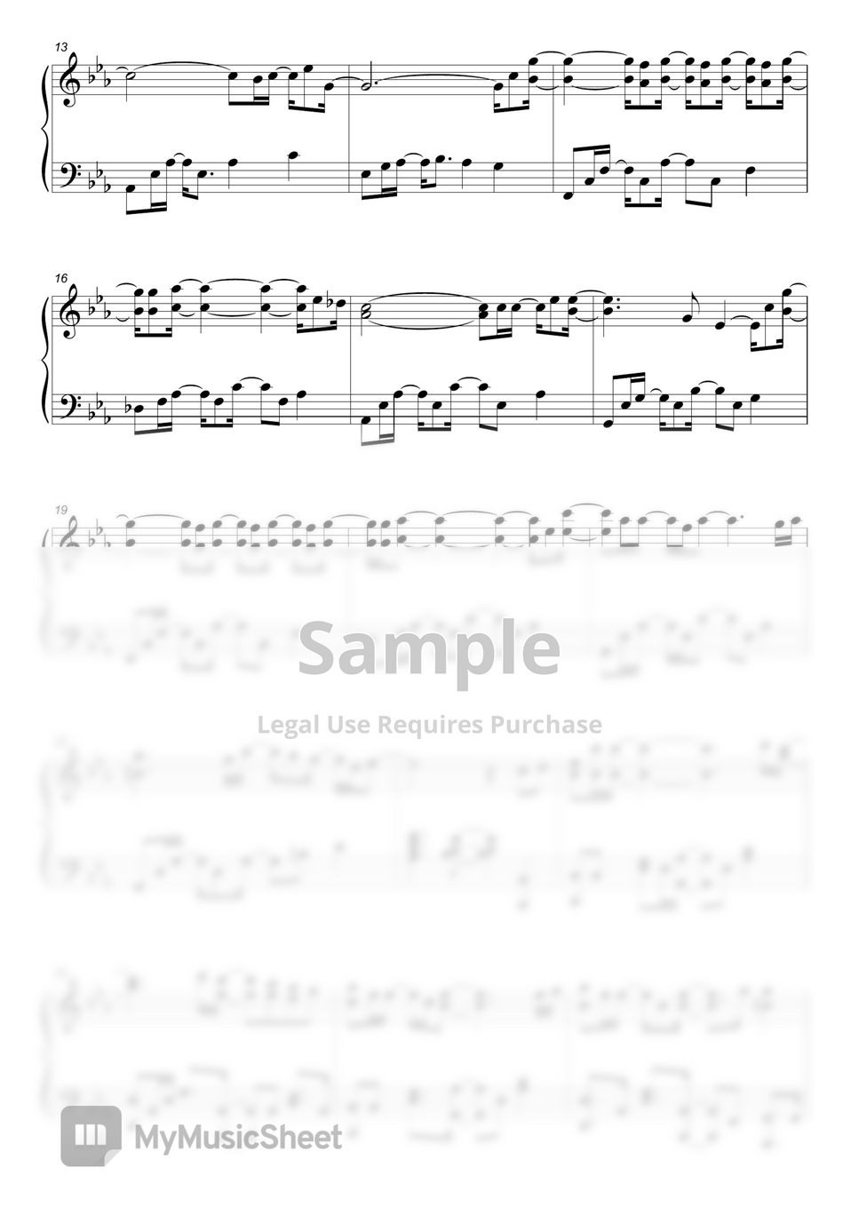 Aimer - cold rain Sheet Music by HANPPYEOMPIANO