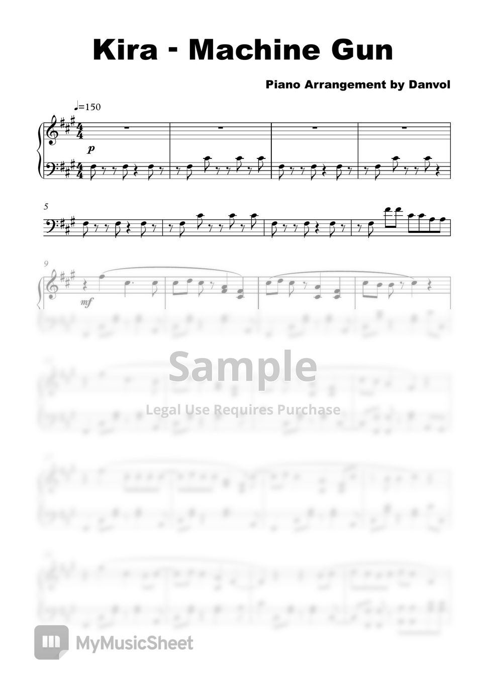 Kira ft. Gumi - Machine Gun Sheets by Danvol