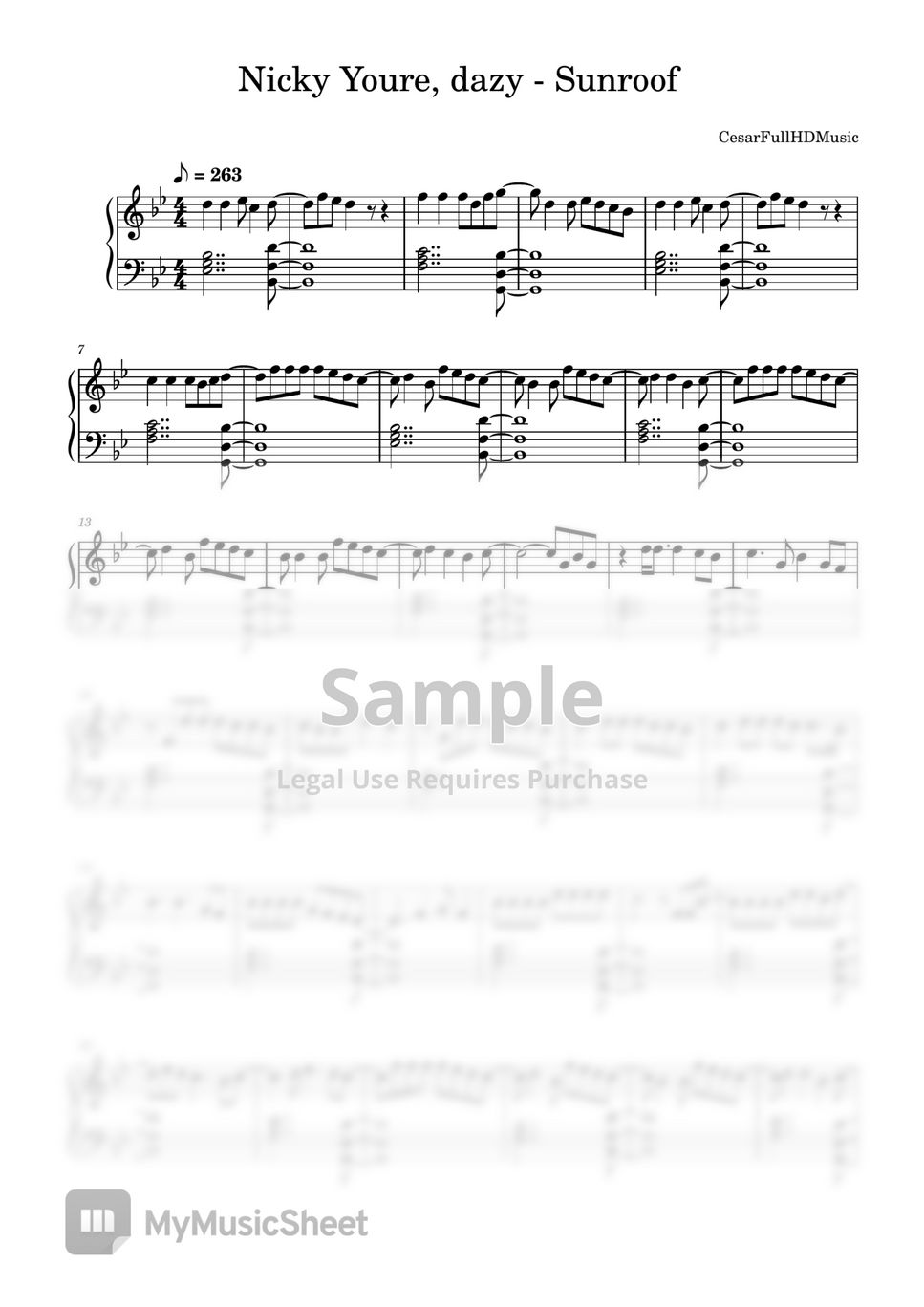 Nicky Youre, dazy - Sunroof Sheets