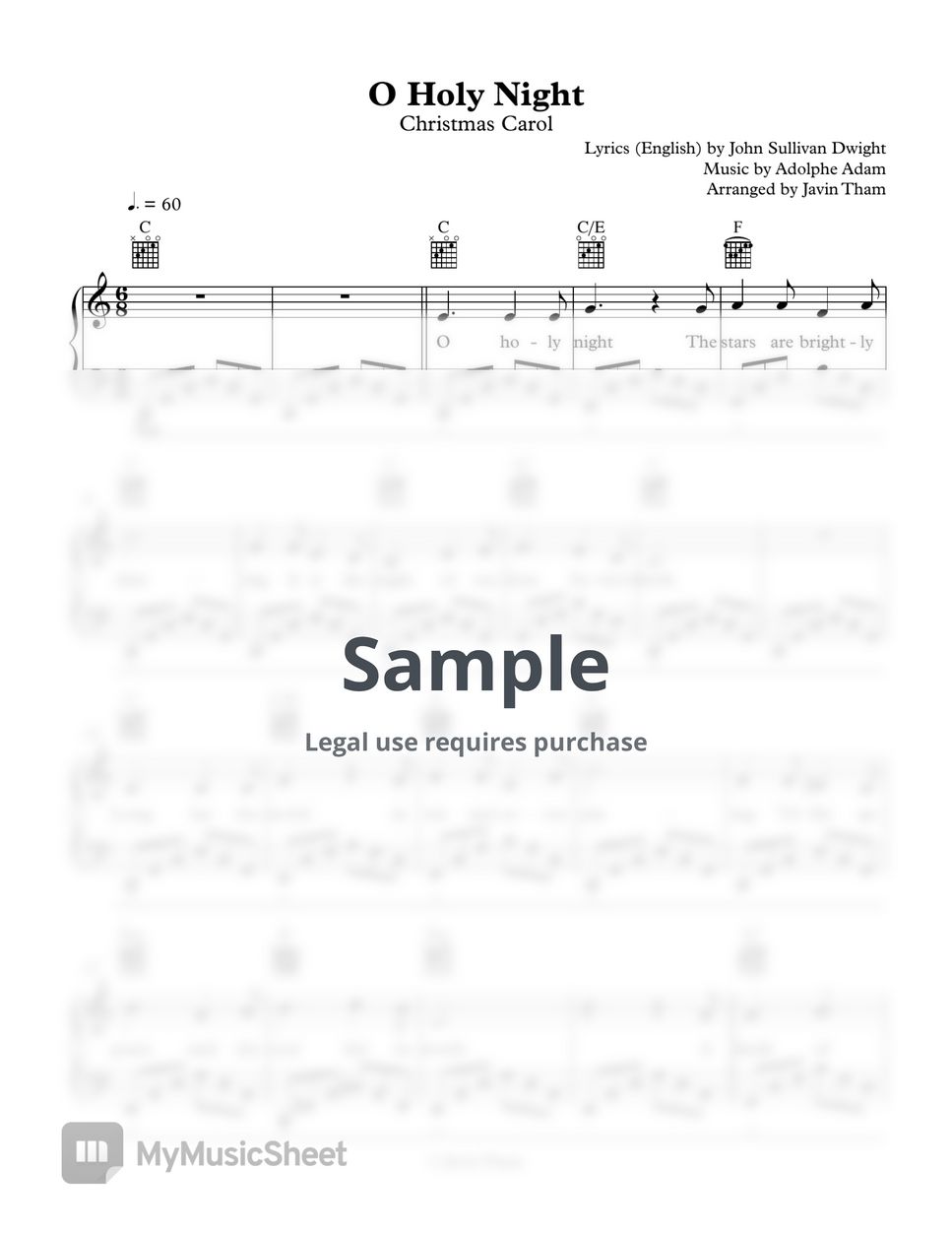 O Holy Night Hoja by Javin Tham