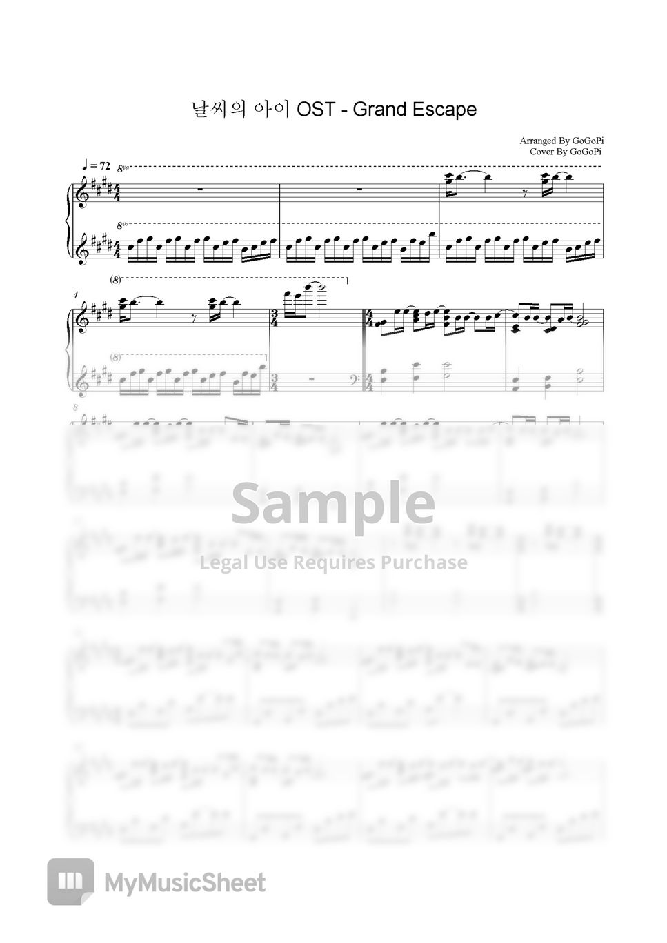 RADWIMPS(Weathering With You OST) - Grand Escape (Piano Version ...