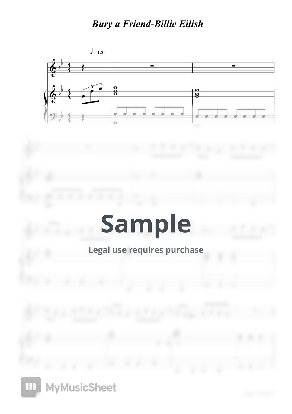 Billie Eilish - Bury a Friend (Billie Eilish) Sheets by dogemusic