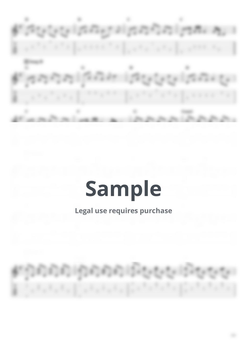 Coldplay - Yellow Tab + 1staff by Fiqri Gusfa