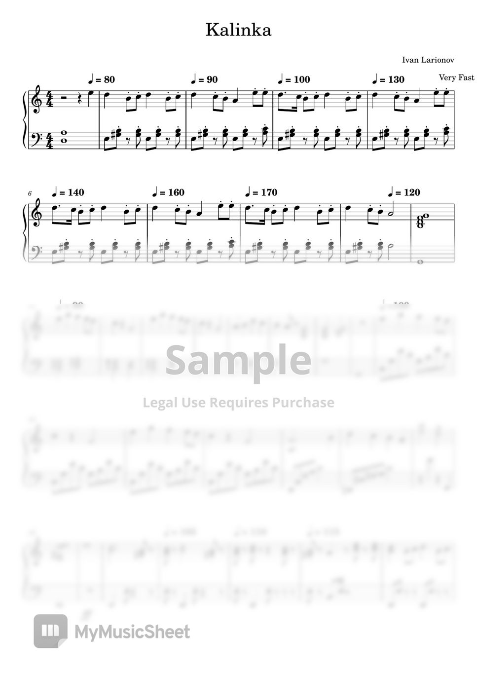Ivan Larionov - Kalinka 樂譜 by Neimex23
