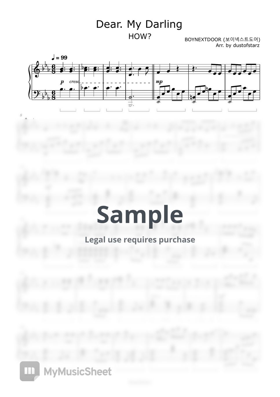 BOYNEXTDOOR - Dear. My Darling Sheets by dustofstarz