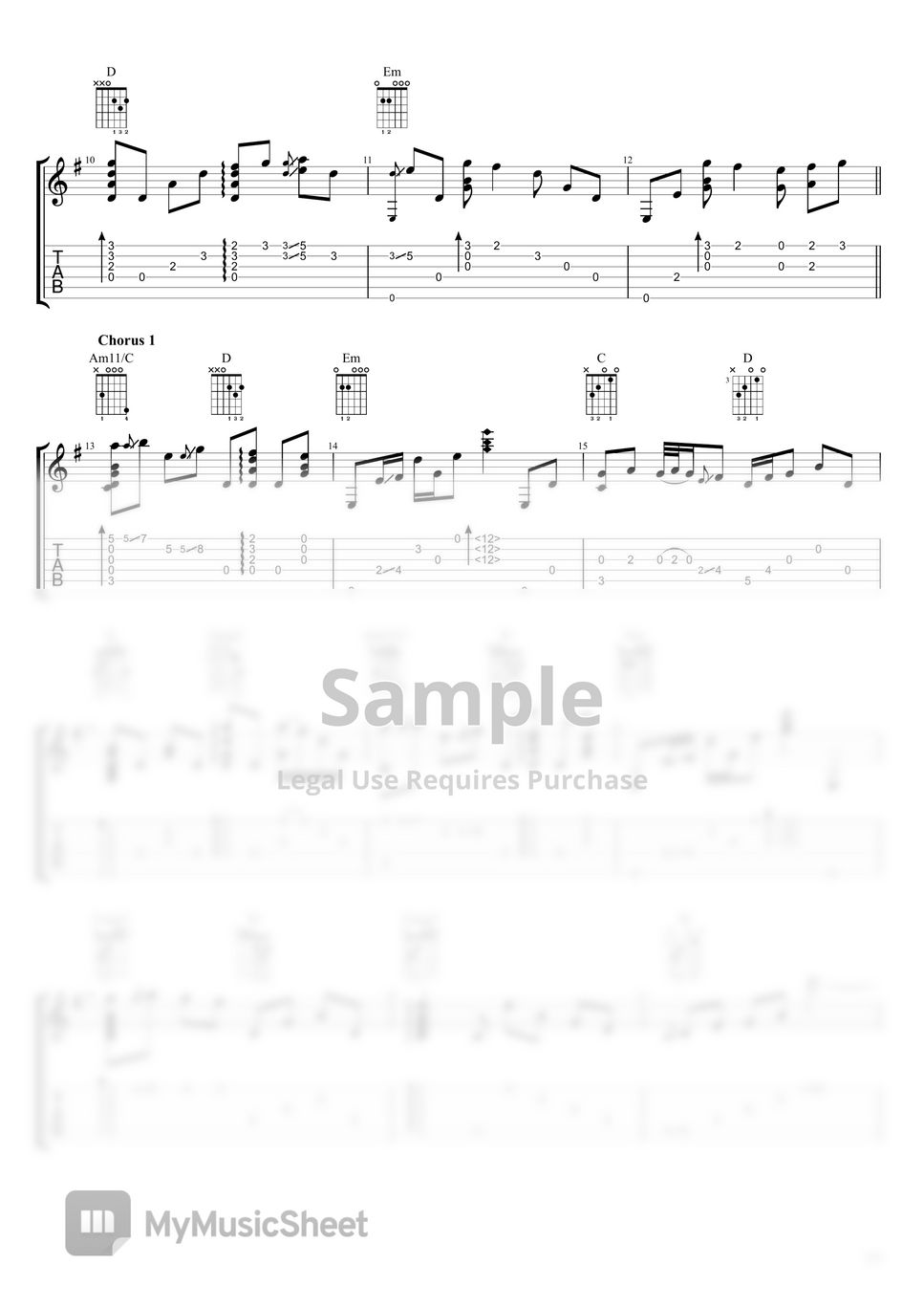 Naruto OST | Fingerstyle Guitar - Sadness and Sorrow Sheet Music by ...