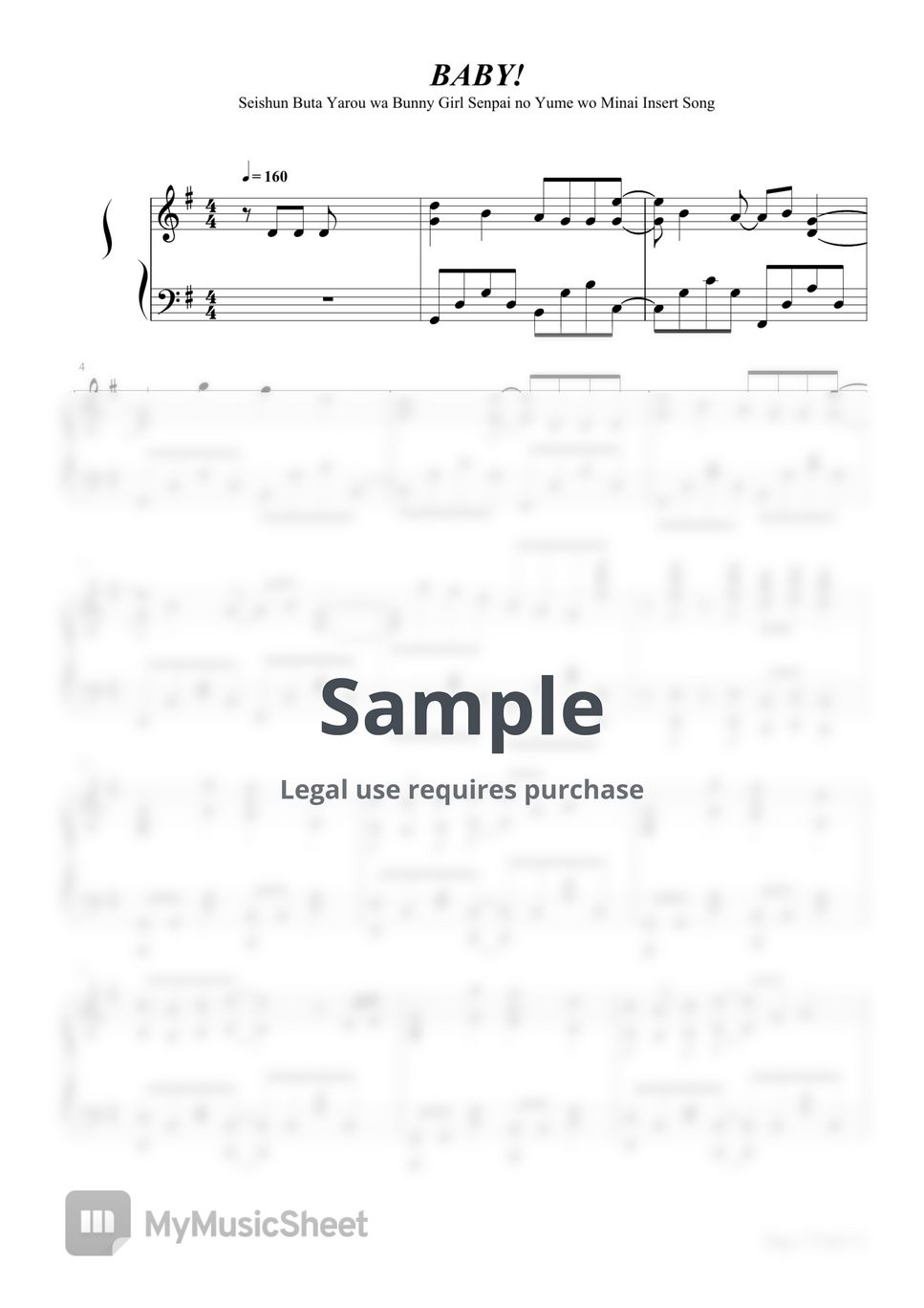 Sweet Bullet - BABY (Rascal Does Not Dream of Bunny Girl Senpai OST ...