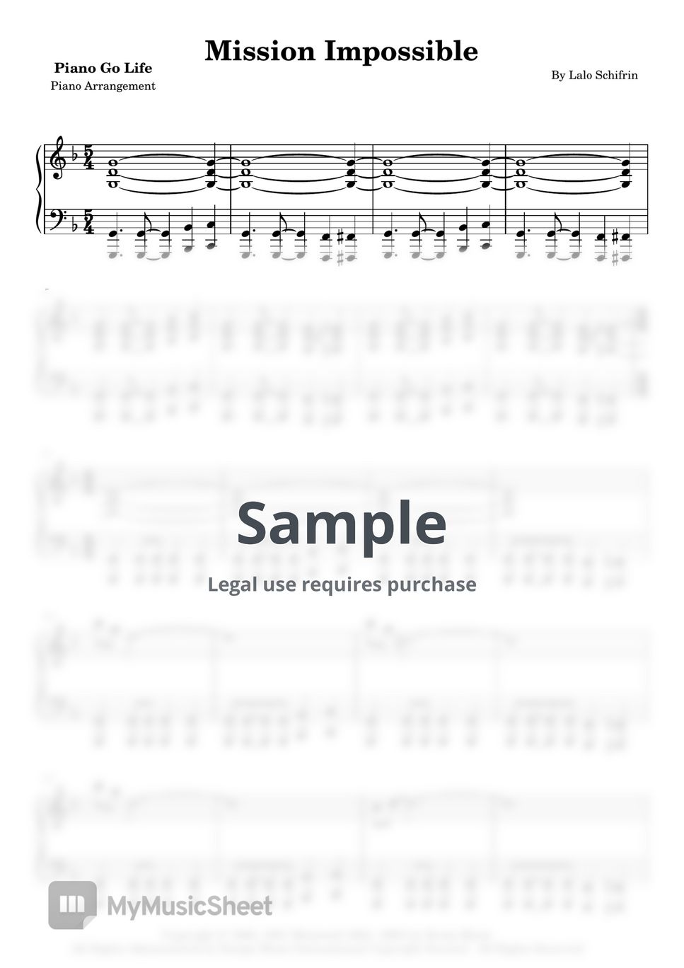 Theme - Mission: Impossible 악보 by Piano Go Life