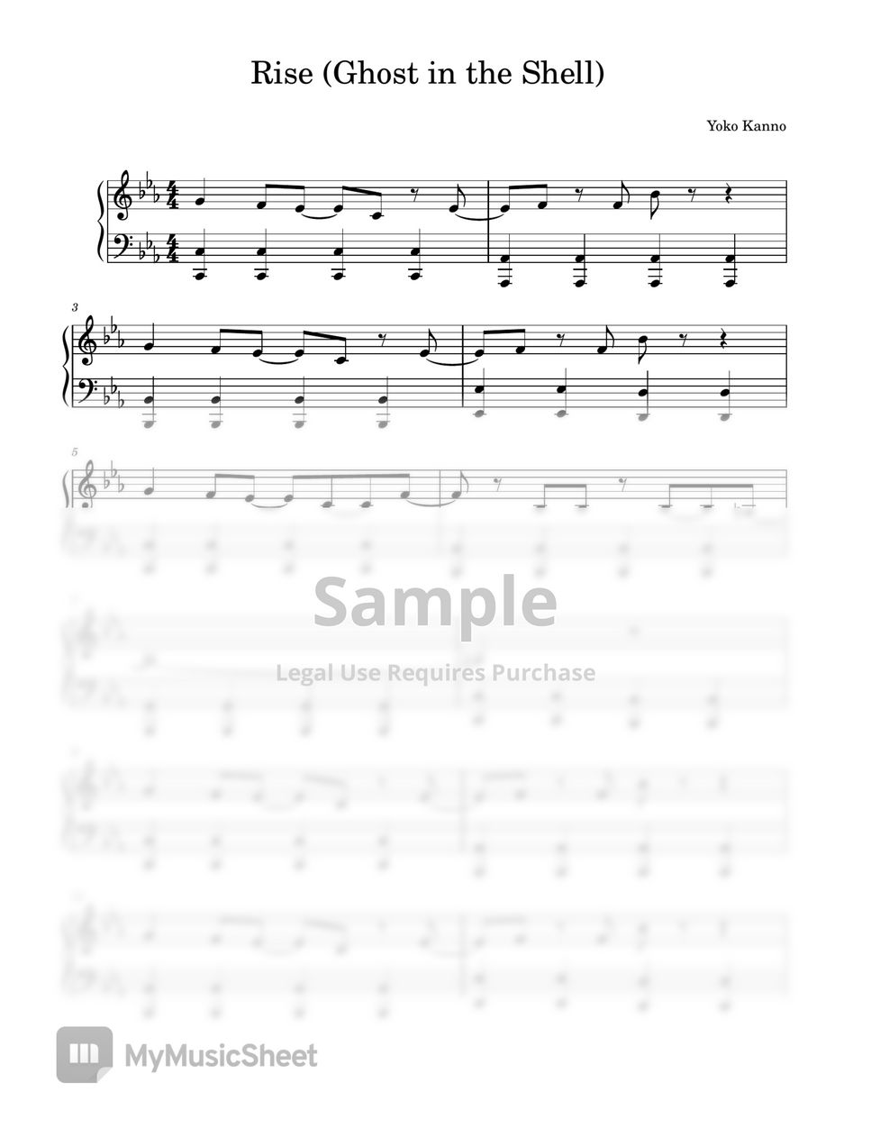 Origa - rise (Ghost in the Shell 攻殻機動隊) (Neat and Easy) Sheets by 菅野よう子