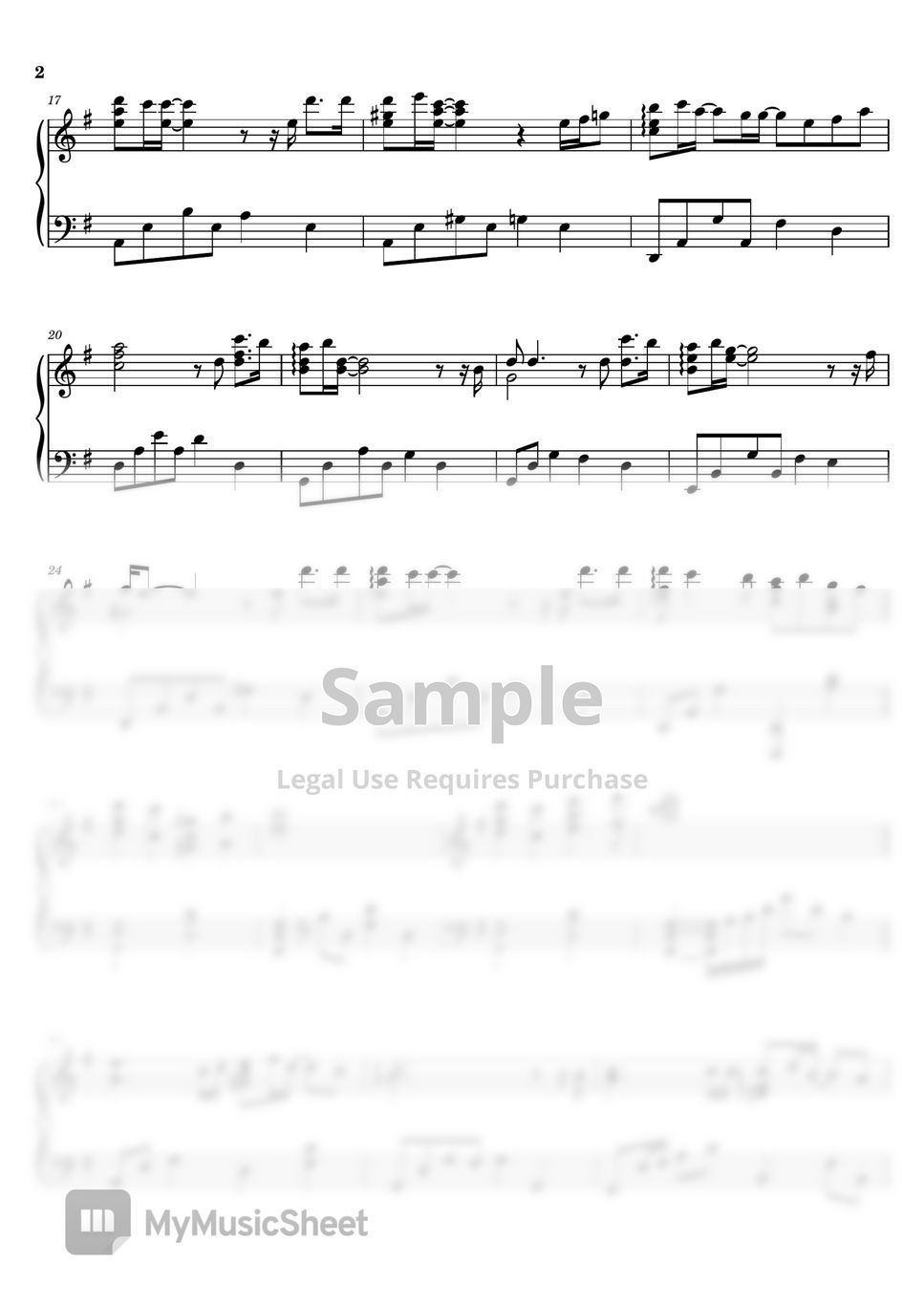 린 Lyn My Destiny 「별에서 온 그대 Ost」 Sheet Music Midi 악보 By Roxette