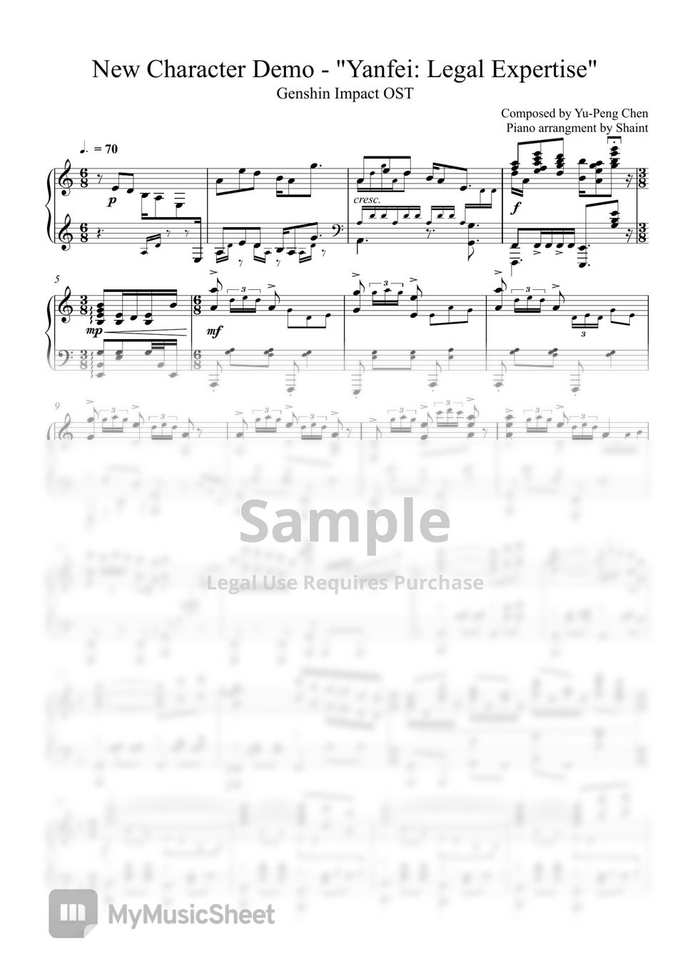 Yu-peng Chen@HOYO-MIX - New Character Demo - Yanfei Legal Expertise ...